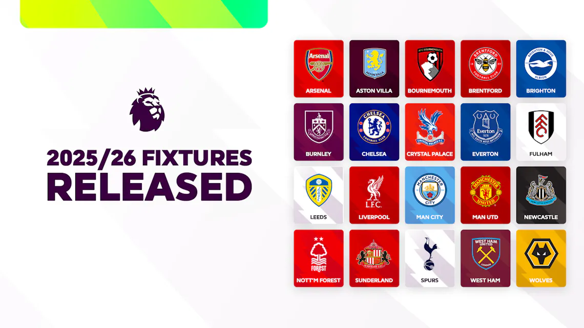 2025/26 Premier League fixtures released | Digital TV